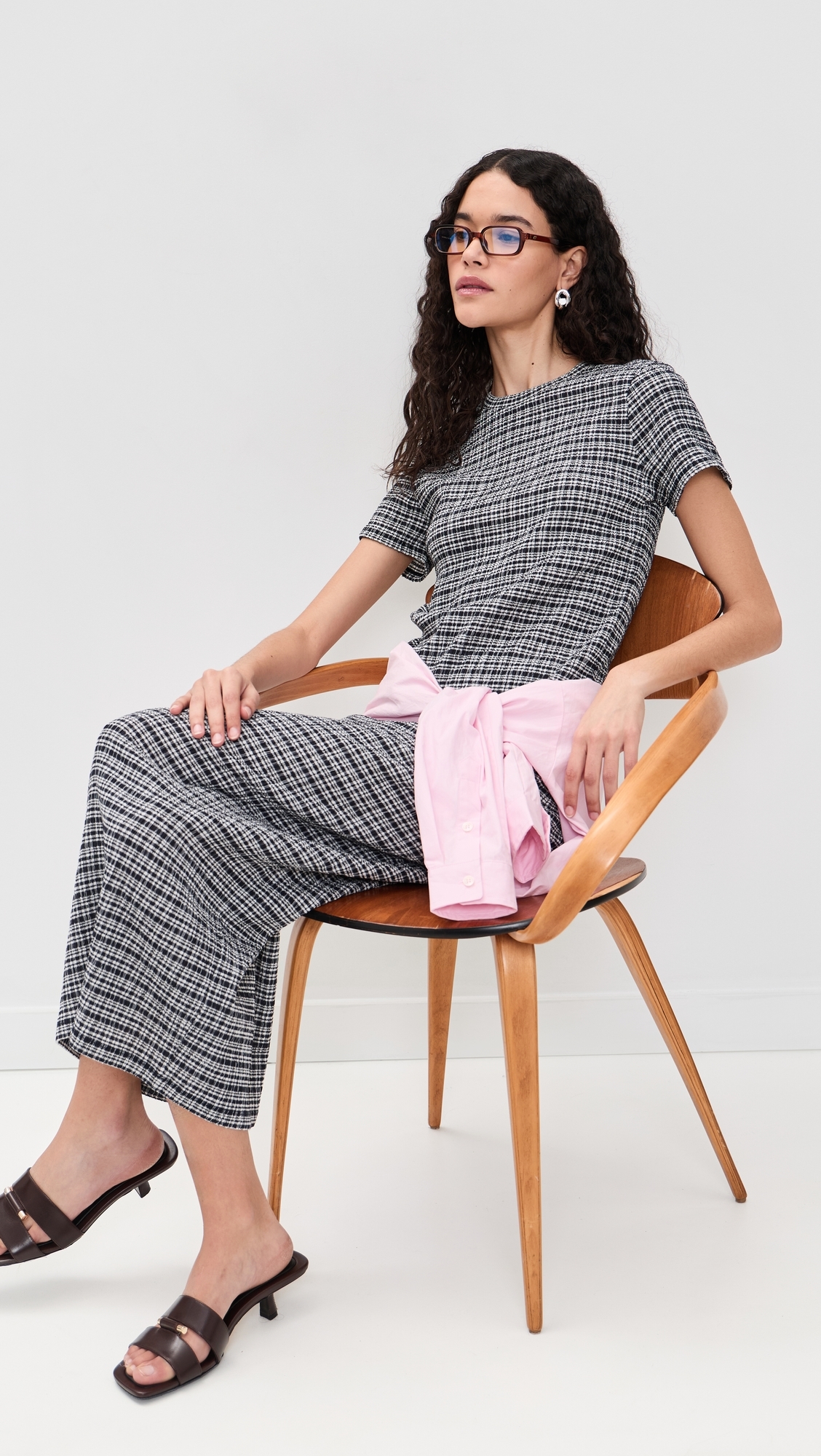 VINCE Short Sleeve Crewneck Blouse